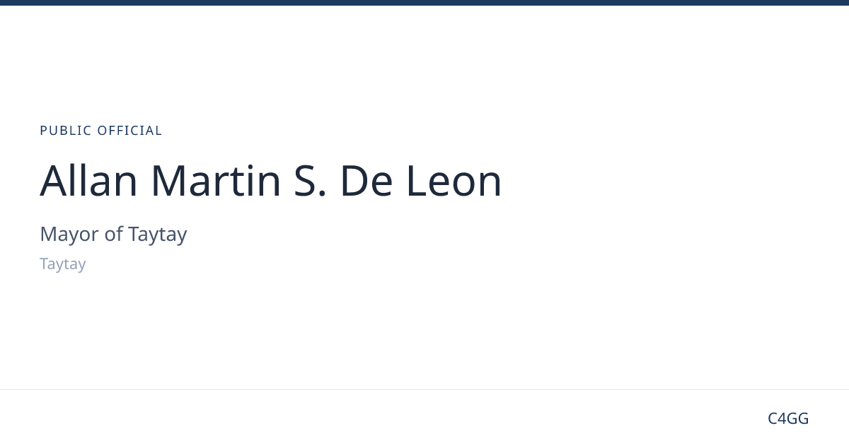 Allan Martin S. De Leon | C4GG